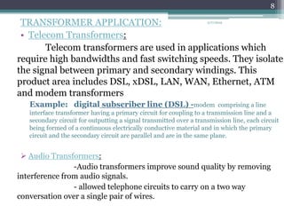Application of Transformer in ECE(electronics and communication ...