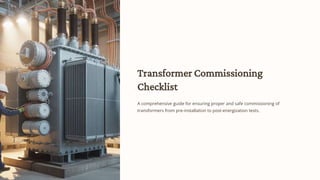 Transformer Commissioning Checklist with eAuditor Audits & Inspections | PDF