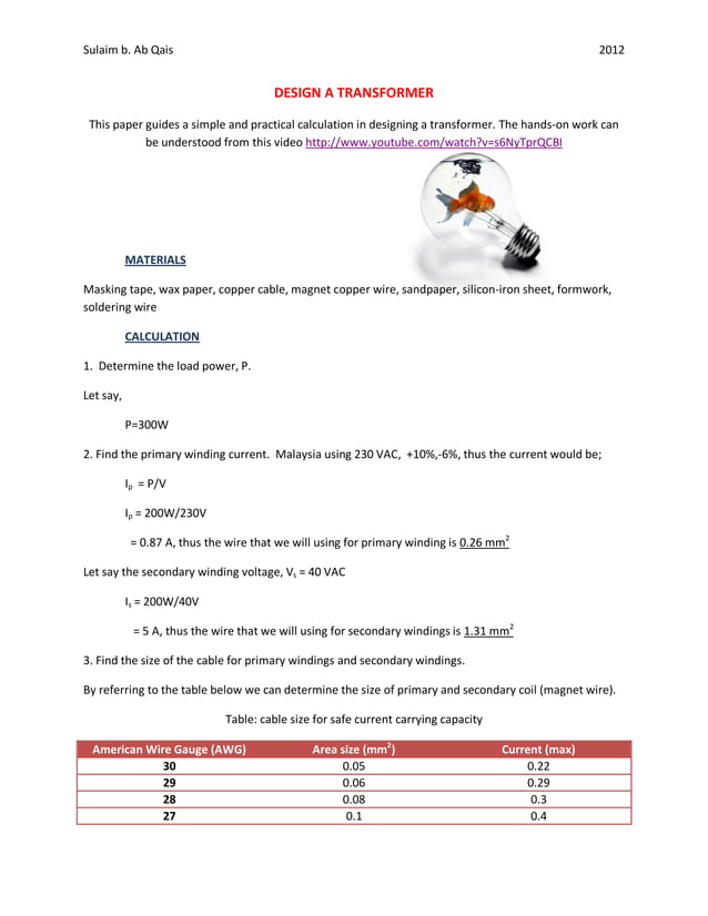 Transformer design | PDF