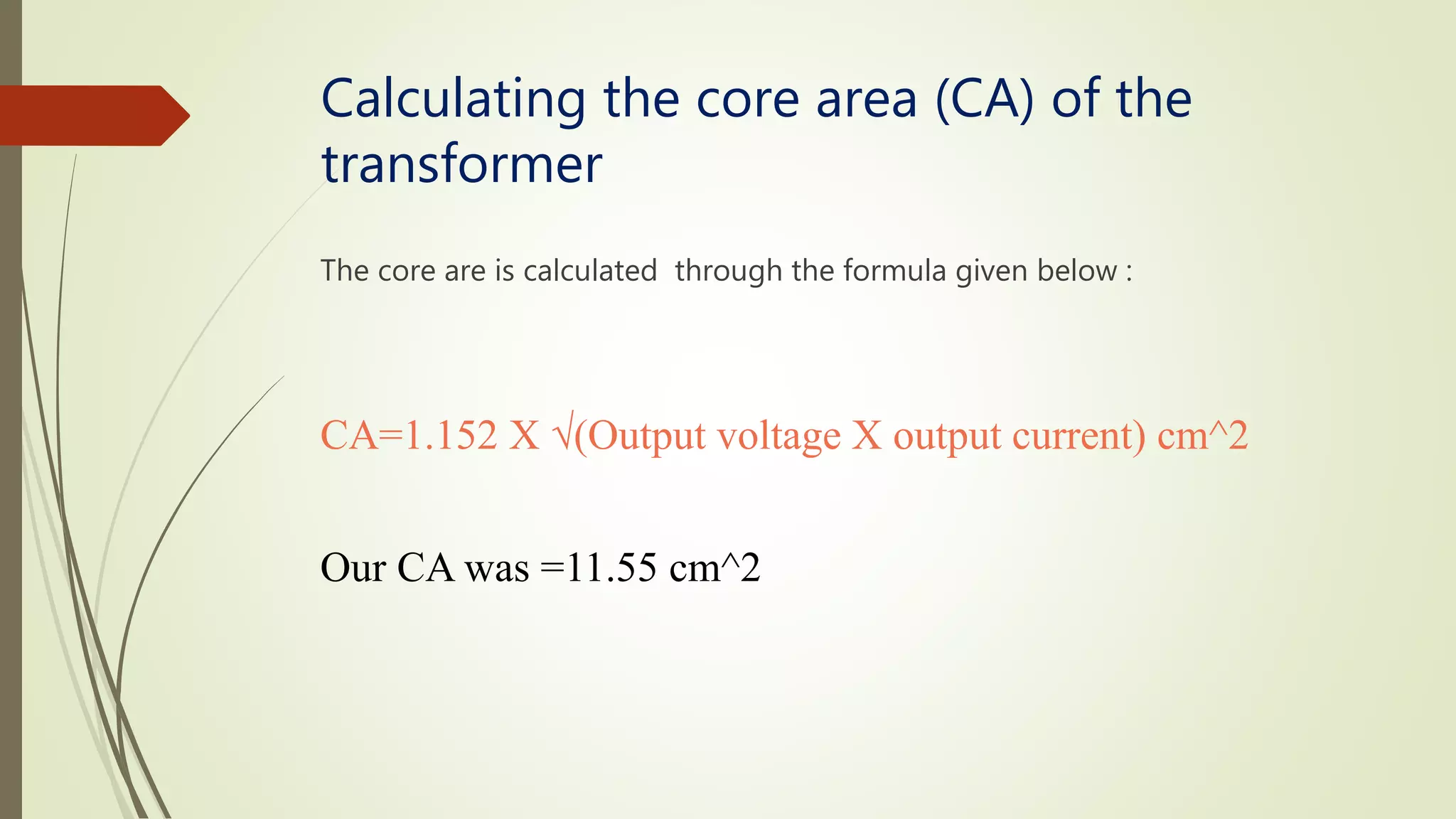 Transformer design (220-110)V 100 VA | PPTX