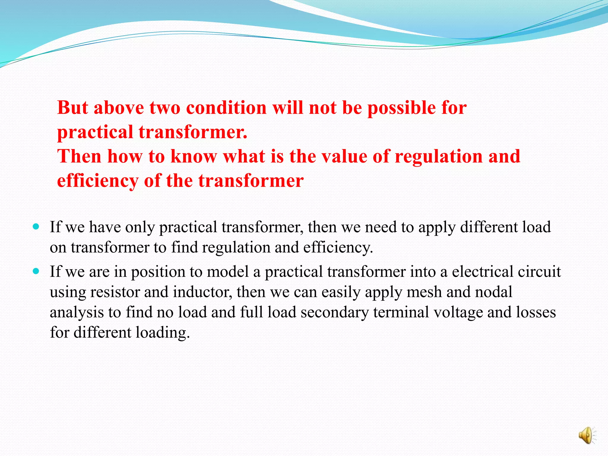 Transformer Equivalent Ckt Pptx Computer Networking Computing