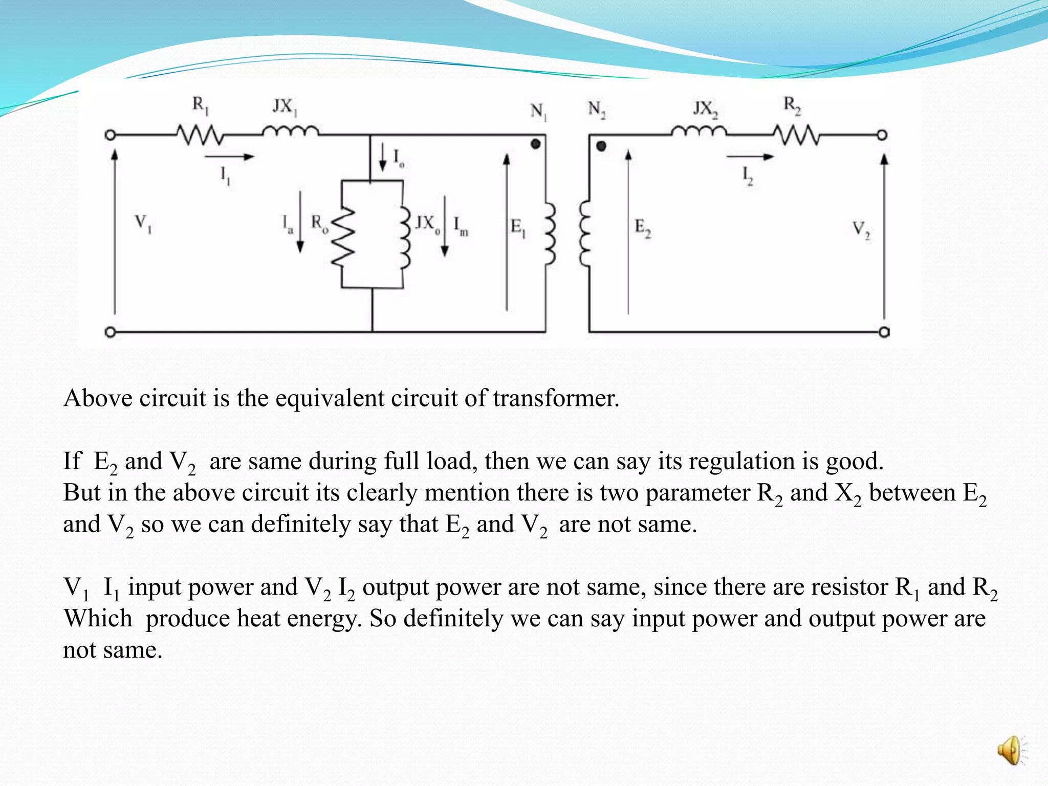 Transformer Equivalent Ckt Pptx Computer Networking Computing