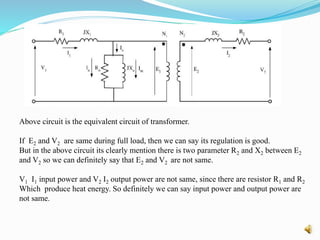 Transformer equivalent ckt | PPTX | Computer Networking | Computing
