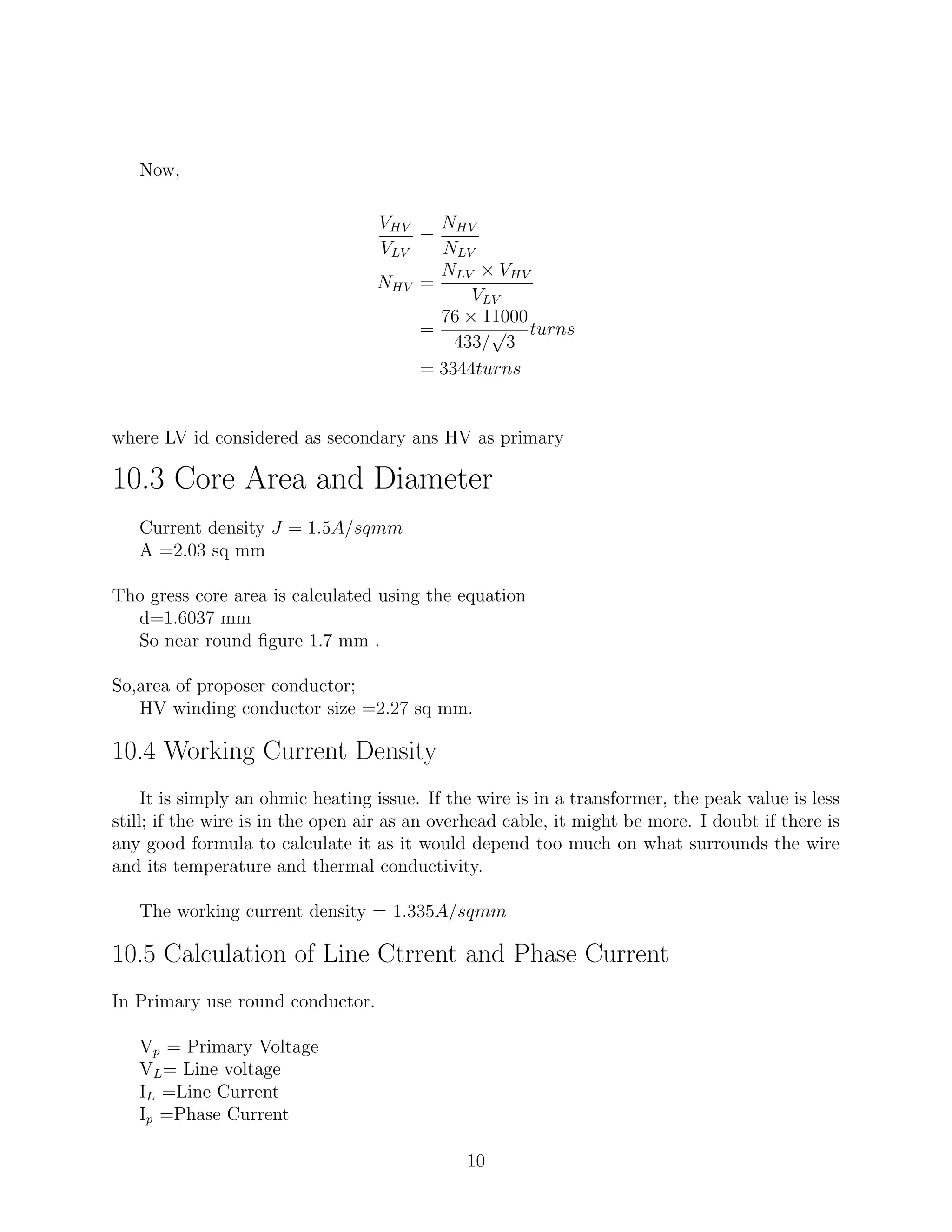 Design of Three Phase 11000/433 V And 100 KVA Transformer | PDF