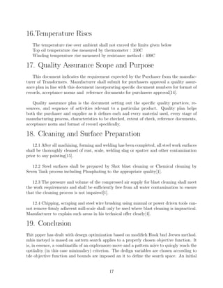 Design of Three Phase 11000/433 V And 100 KVA Transformer | PDF