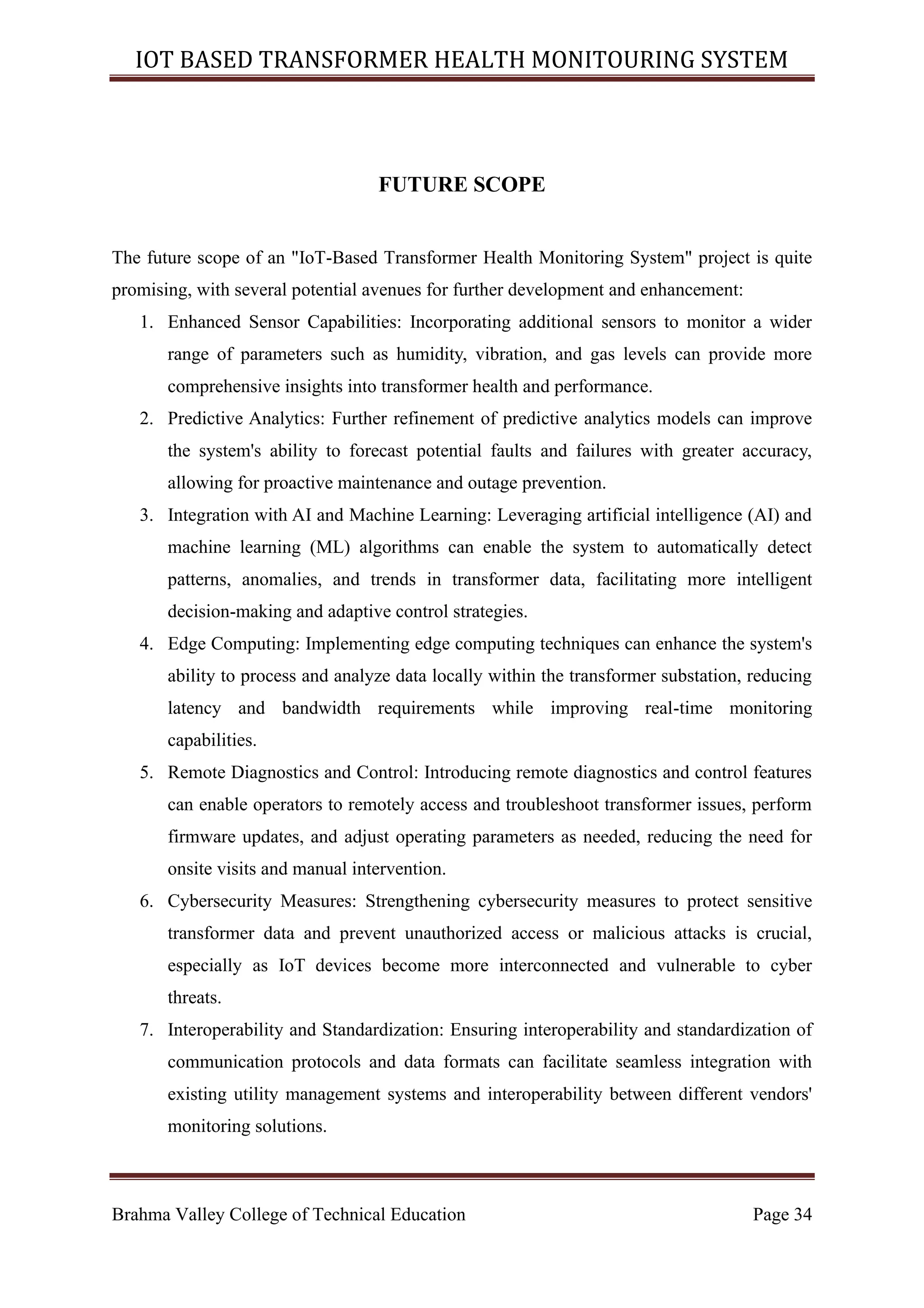 Project Report Transformer Health Monitoring Report | PDF