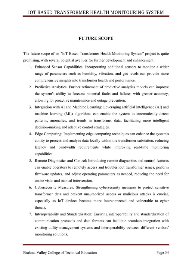 Project Report Transformer Health Monitoring Report | PDF