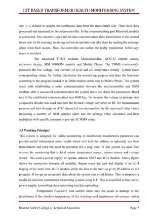 Project Report Transformer Health Monitoring Report | PDF