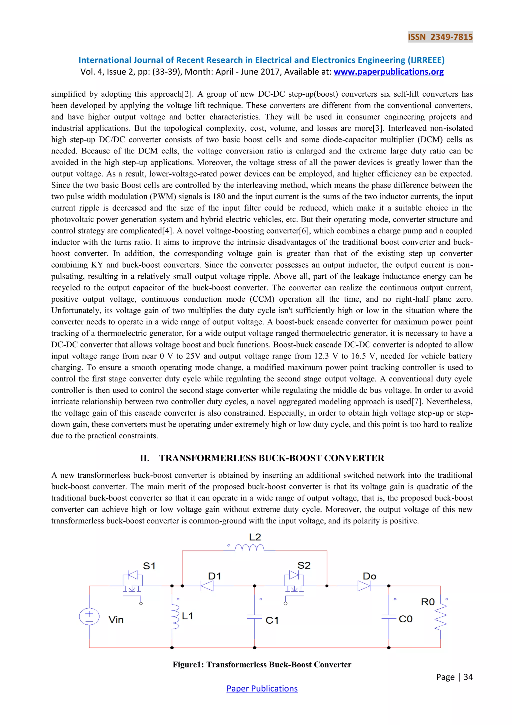 Transformerless Buck-Boost Converter With Positive Output Voltage and Nominal Duty Ratio | PDF