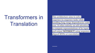 Introduction to Transformer Model | PPTX