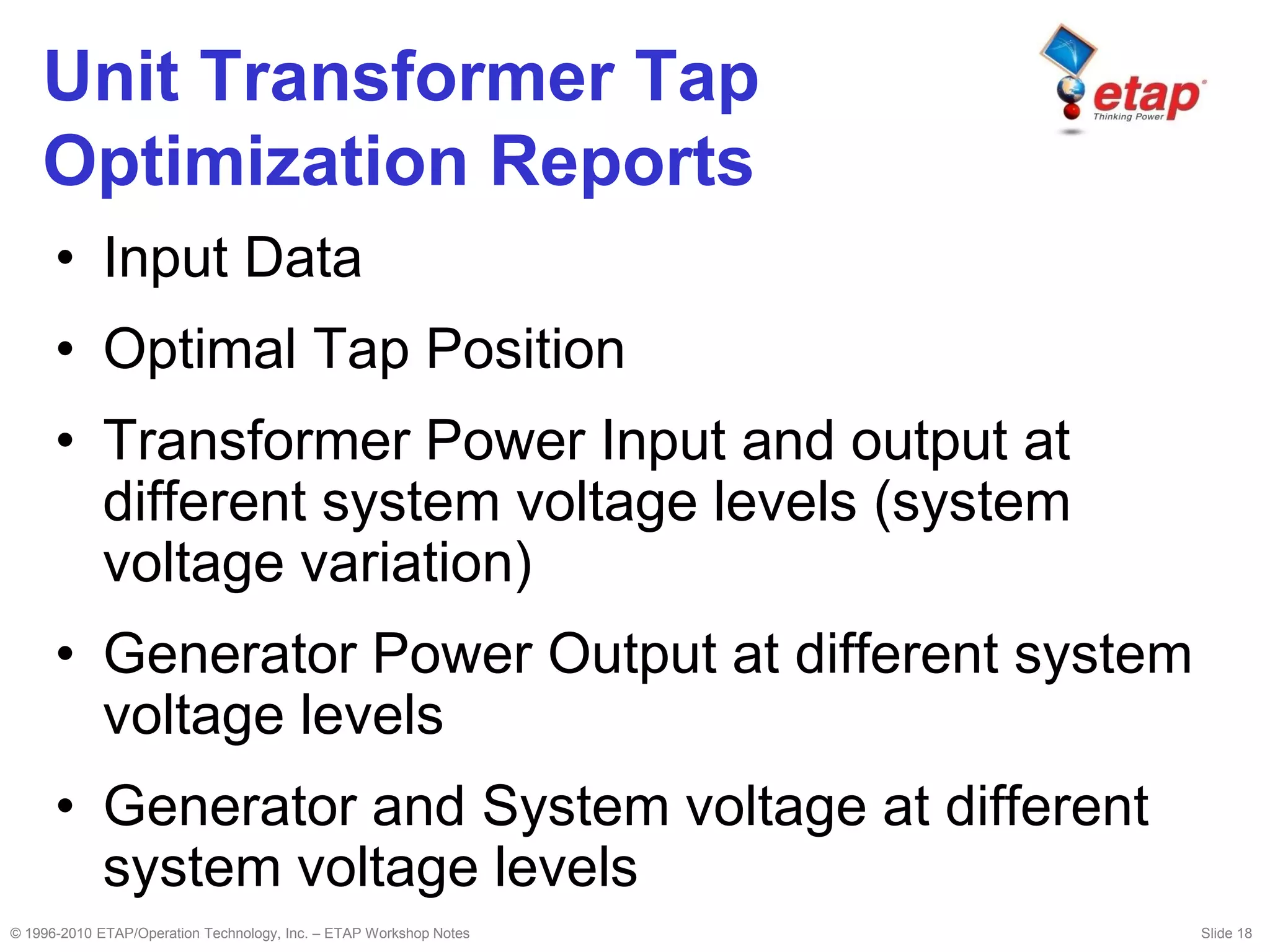 ETAP - Transformer mva sizing | PDF