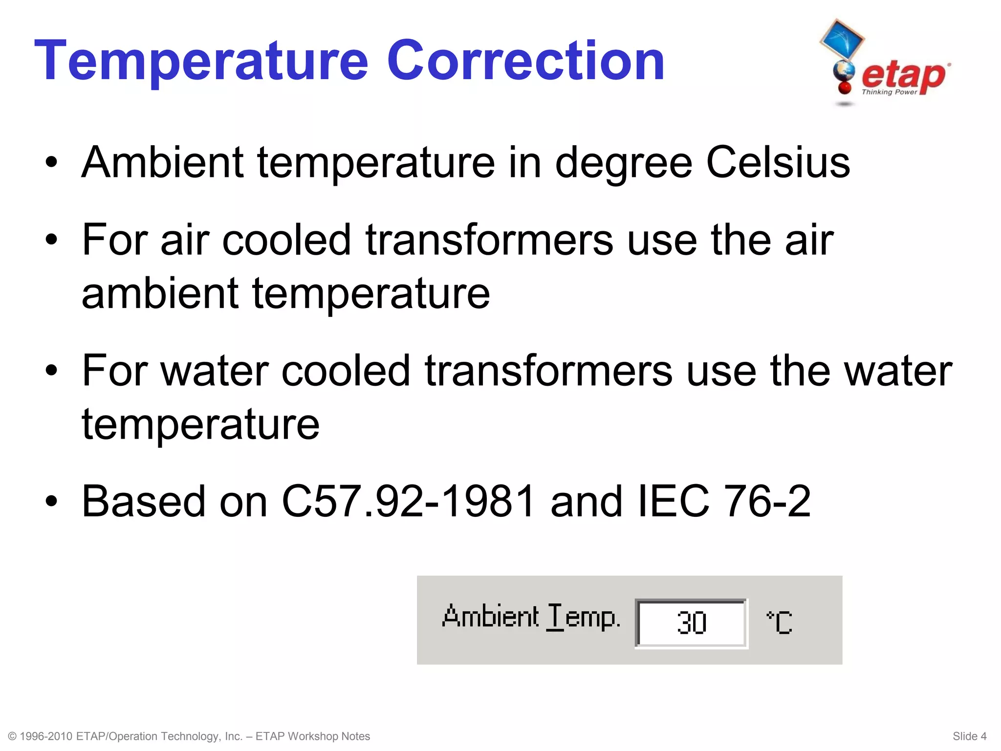 ETAP - Transformer mva sizing | PDF
