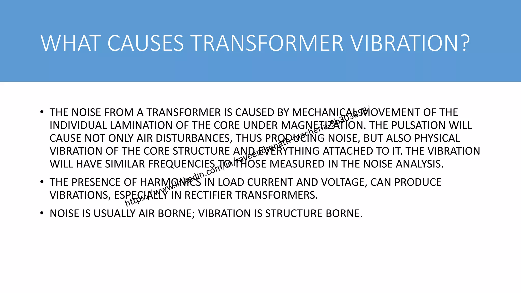 Understanding Transformer noise and vibration | PPTX
