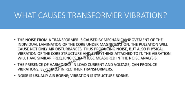 Understanding Transformer noise and vibration | PPTX