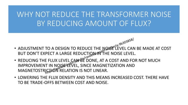 Understanding Transformer noise and vibration | PPTX