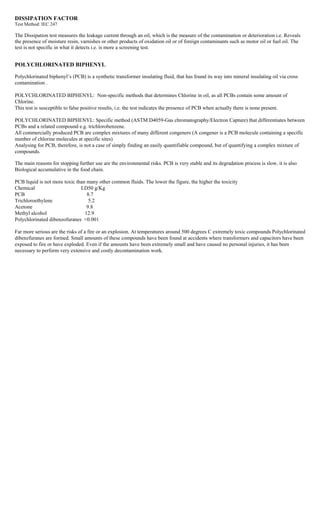 Transformer oil analysis | PDF