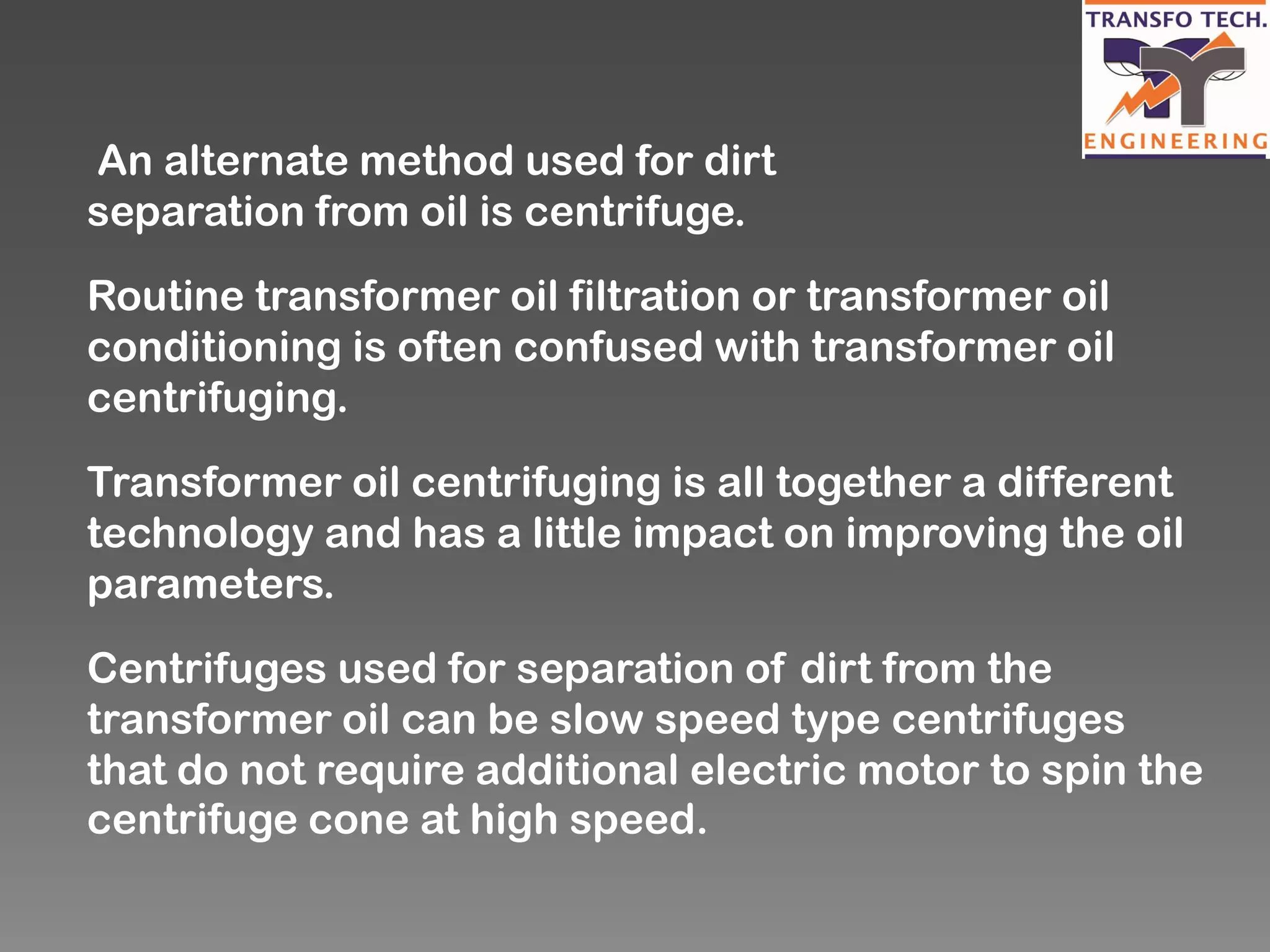 Transformer oil dehydration importance & process | PDF