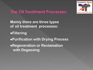 Transformer oil dehydration importance & process | PDF