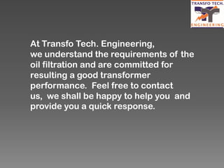 Transformer oil dehydration importance & process | PDF