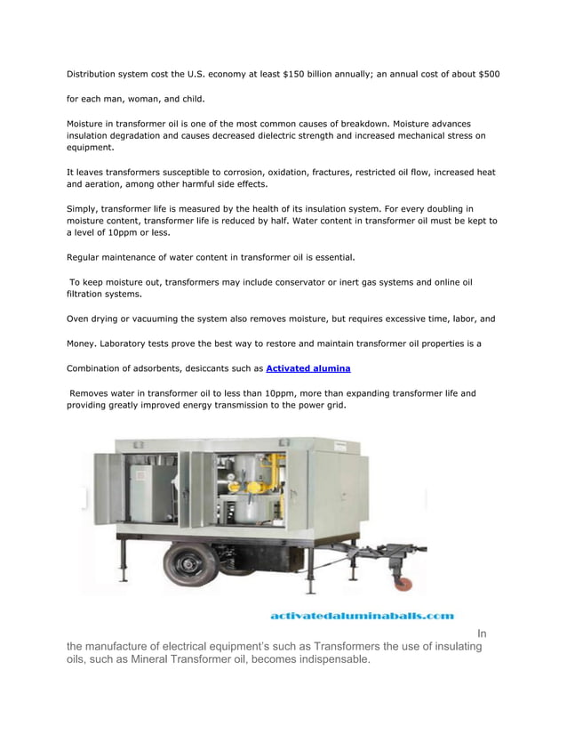Transformer oil filtration process | PDF | Chemistry | Science