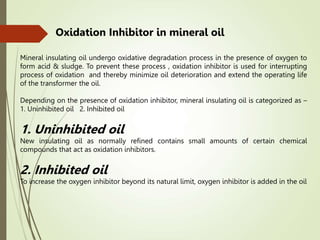 TRANSFORMER OIL classifications and specifications | PPT