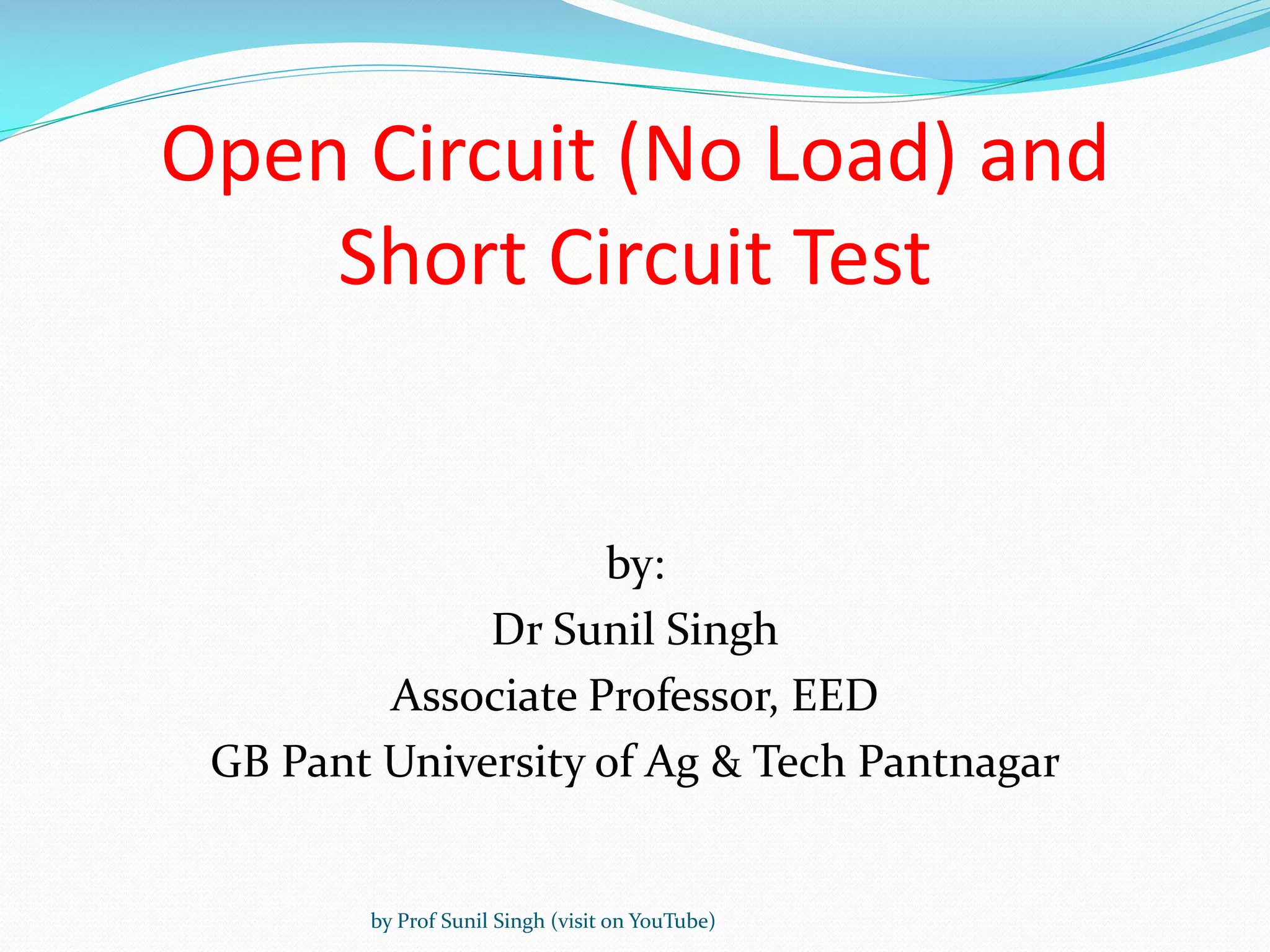 Transformer open and short circuit test | PDF