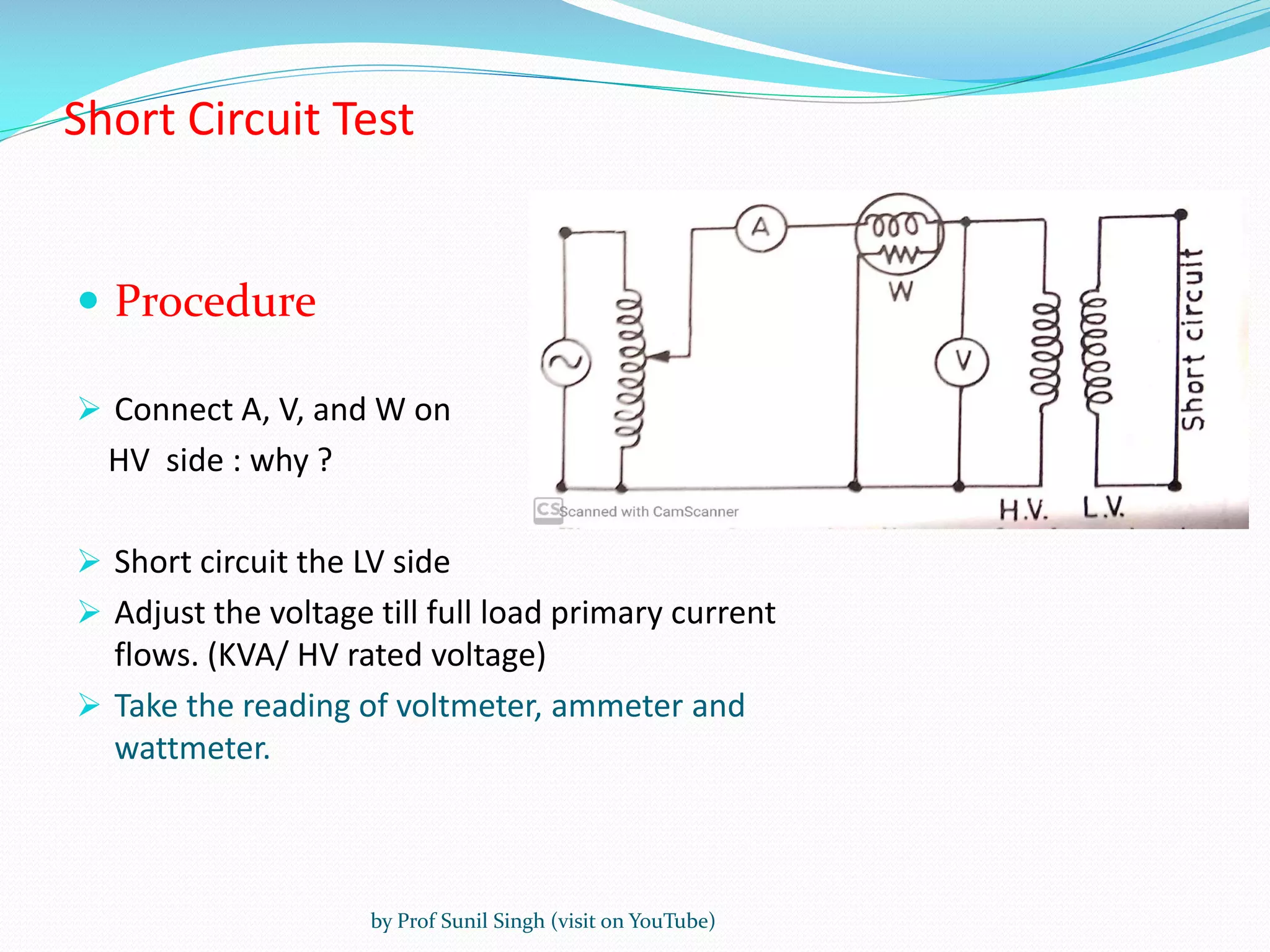 Transformer open and short circuit test | PDF