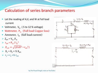 Transformer open and short circuit test | PDF