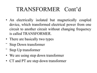 Transformer protection using microcontroller and gsm technology | PPTX