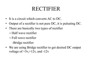 Transformer protection using microcontroller and gsm technology | PPTX