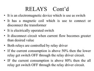 Transformer protection using microcontroller and gsm technology | PPTX