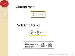 Transformer ratio & equivalent circuit of transformer | PPTX