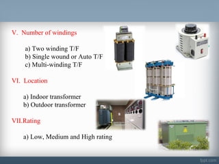 construction, types and working principle of single phase transformer | PPT