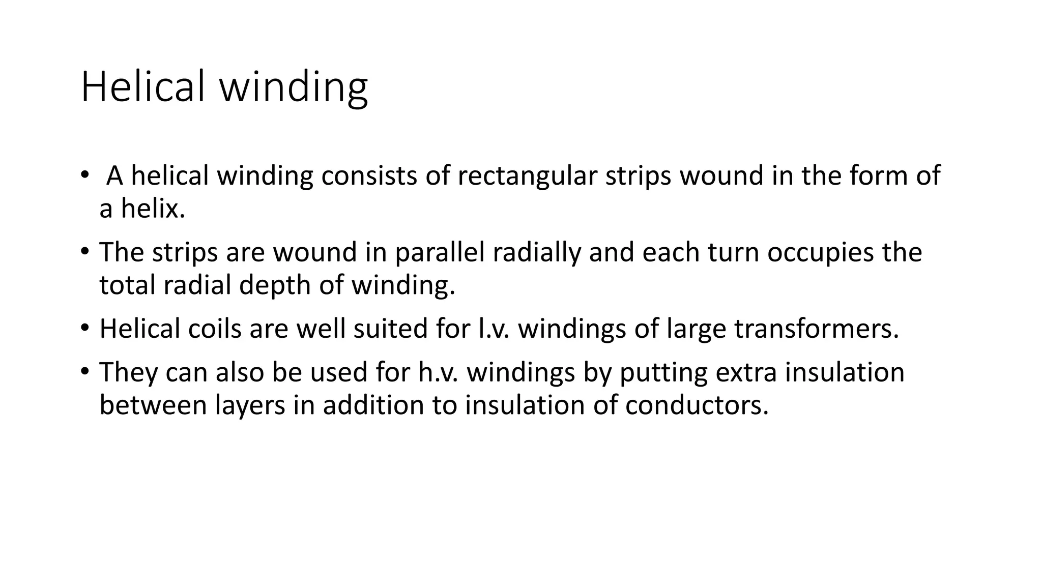 Types of Windings in Transformers | PPTX