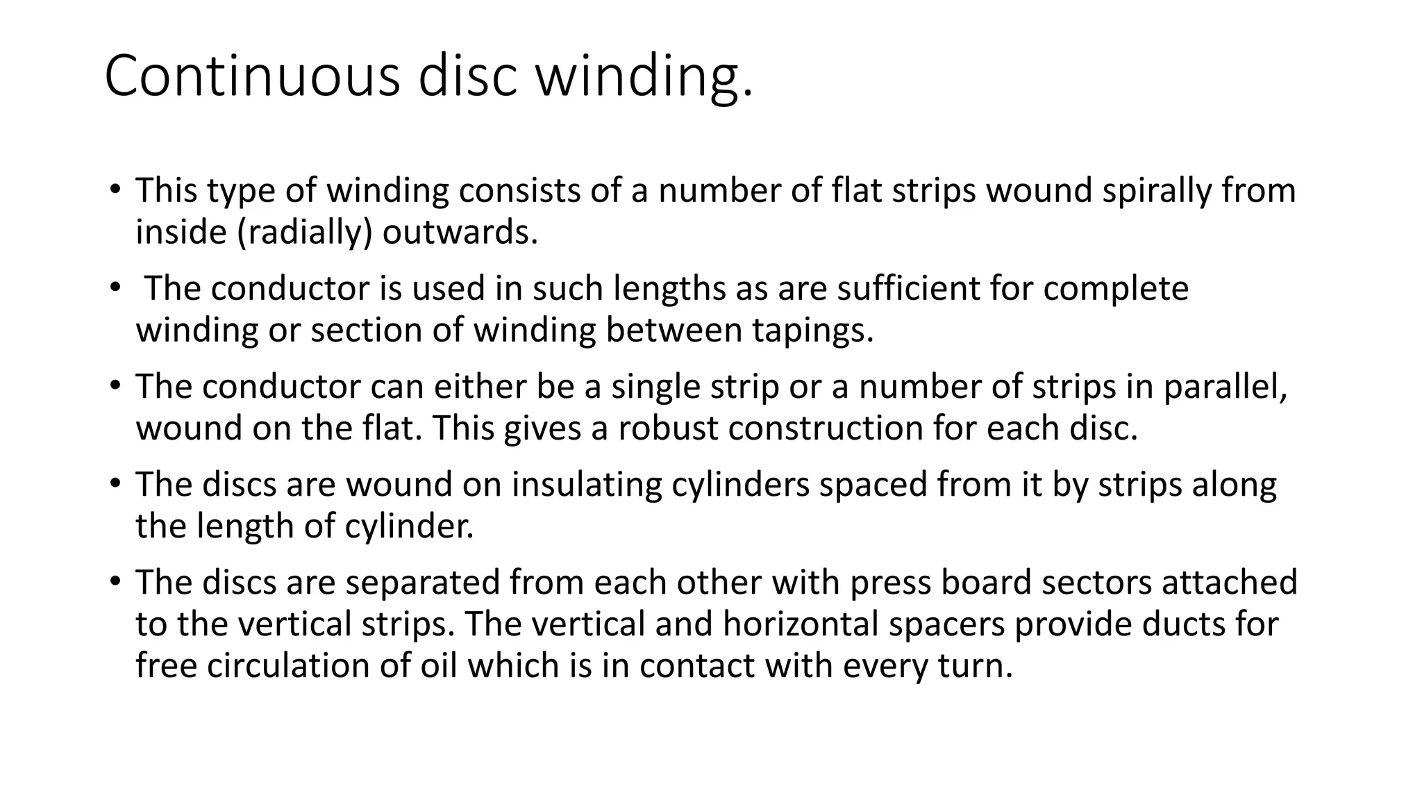 Types of Windings in Transformers | PPTX