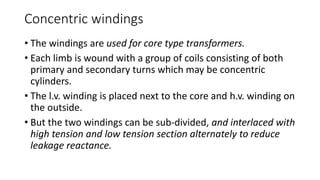 Types of Windings in Transformers | PPTX