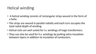 Types of Windings in Transformers | PPTX