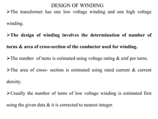 Unit III Design of Electrical Machines | PPT