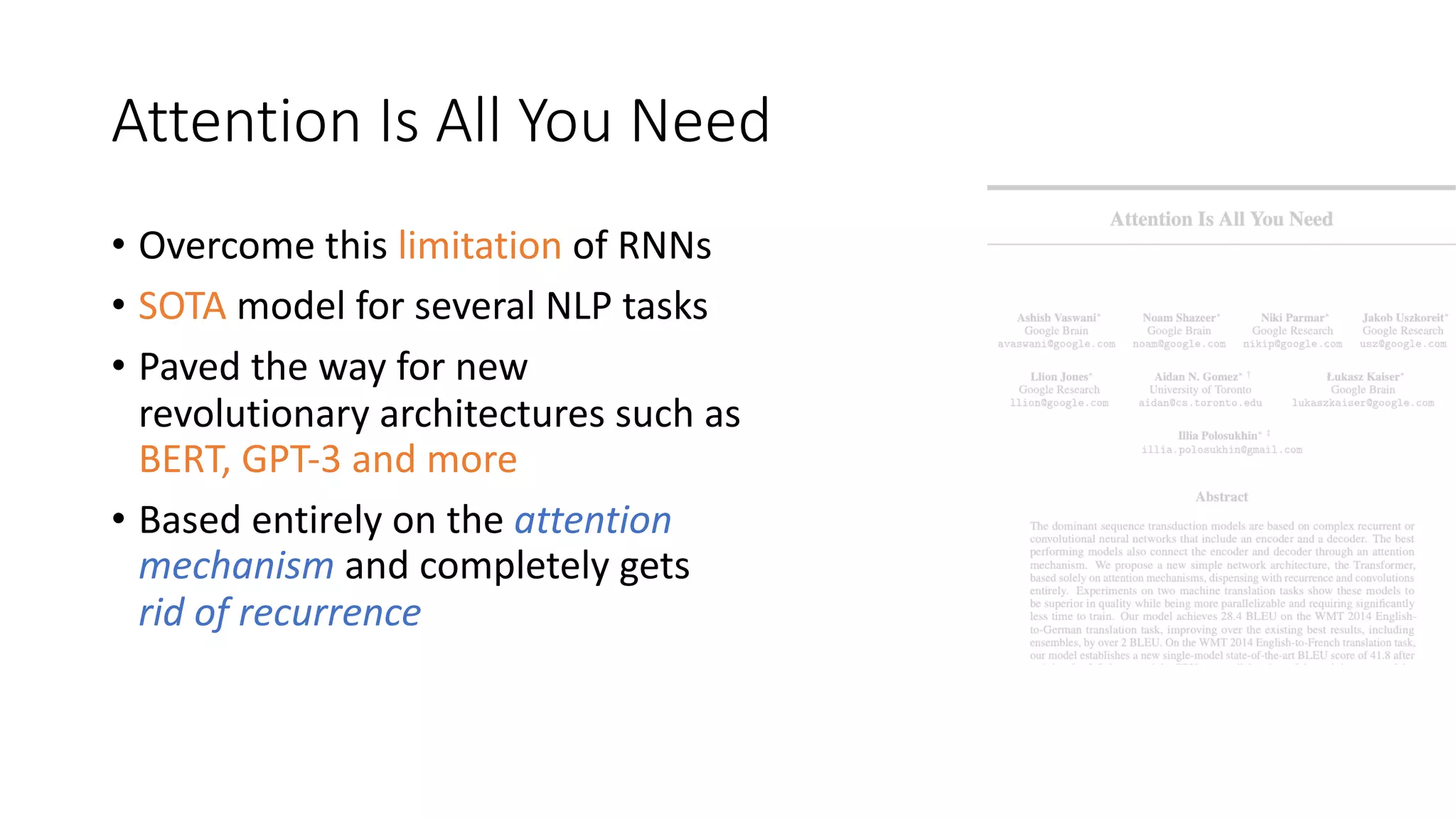 Introduction to Transformers | PPT