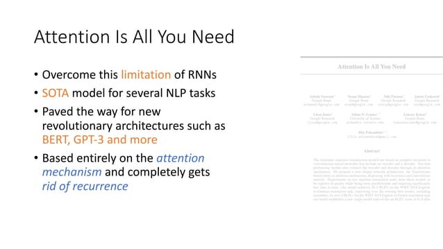 Introduction to Transformers | PPT