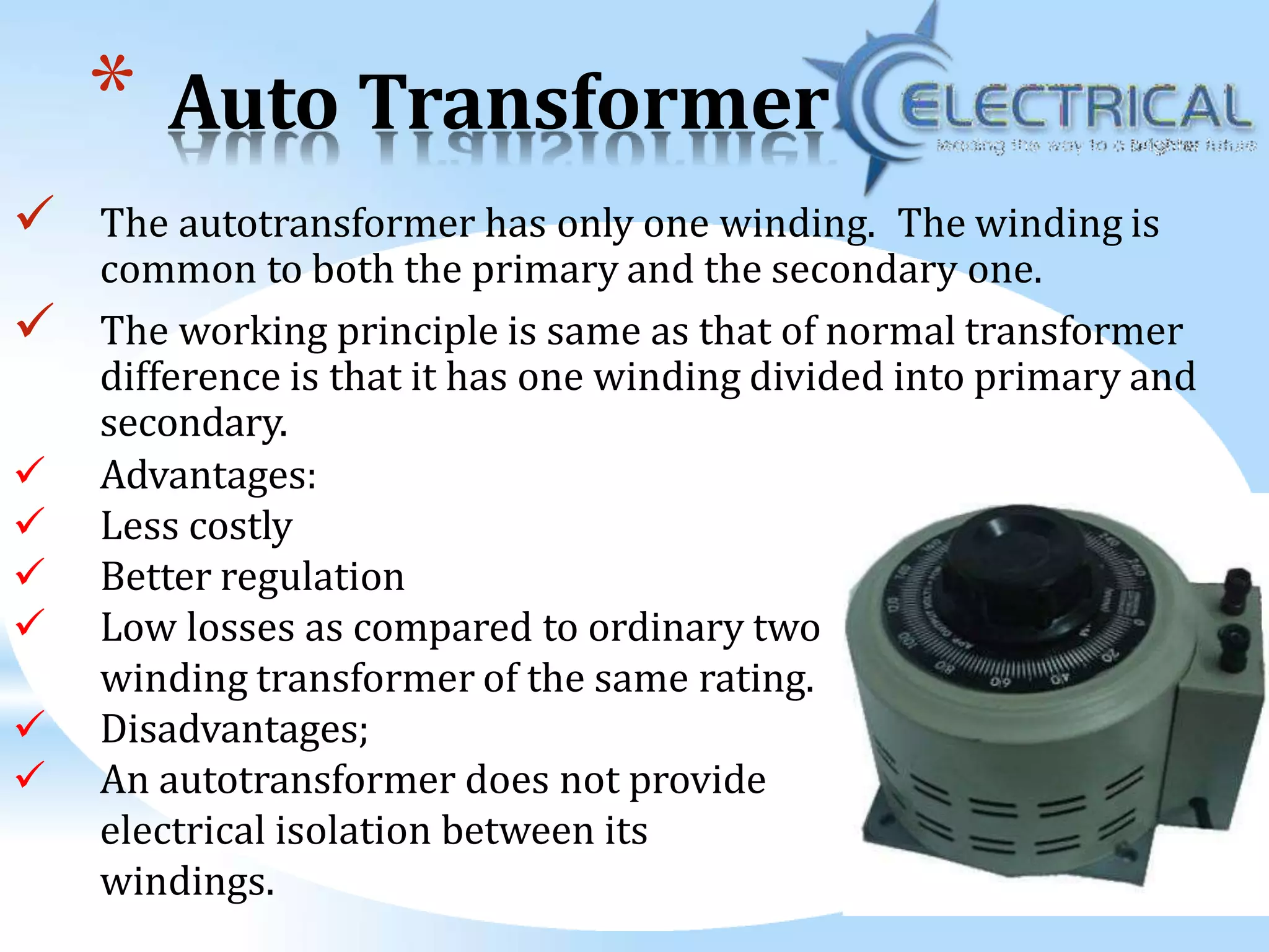 Transformers- Basics and Types.pptx