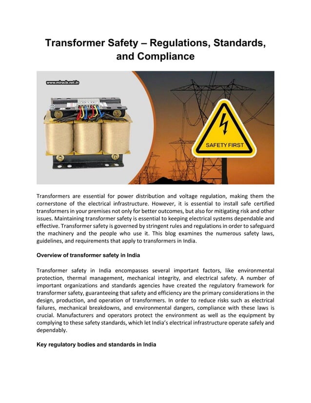 Transformer Safety – Regulations, Standards, And Compliance.pdf | Power and Energy Industry ...