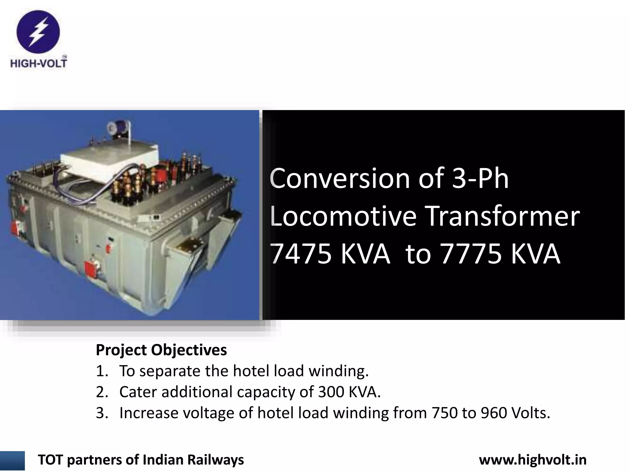 Save Energy thru ReEngineered Transformers : Indian Railways | PPTX