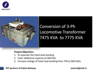 Save Energy thru ReEngineered Transformers : Indian Railways | PPT