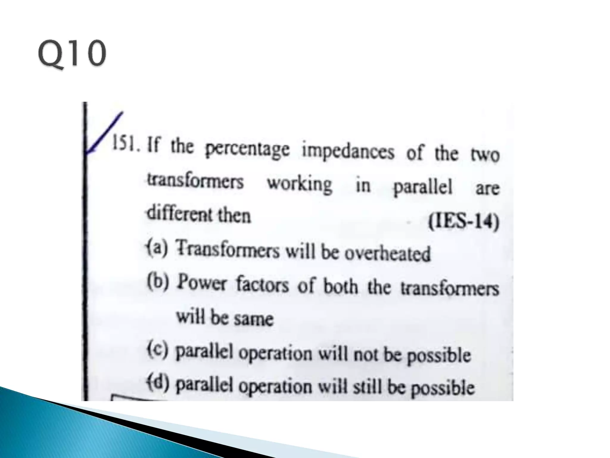 Transformers ies 10 questions | PPTX