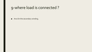 Transformers interview questions and answers | PPTX