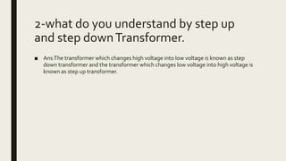 Transformers interview questions and answers | PPTX
