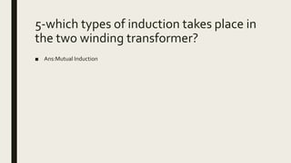 Transformers interview questions and answers | PPTX