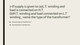 Transformers interview questions and answers | PPTX