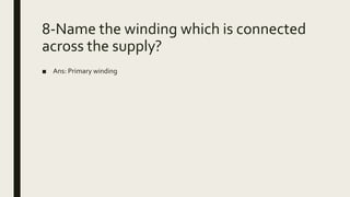 Transformers interview questions and answers | PPTX